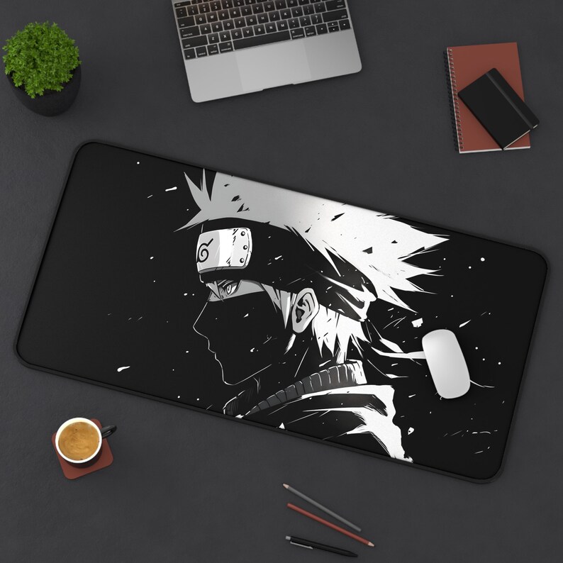 Kakashi Hatake Mouse Mat, Anime Mouse Mat, Long Desk Mats, Aesthetic ...