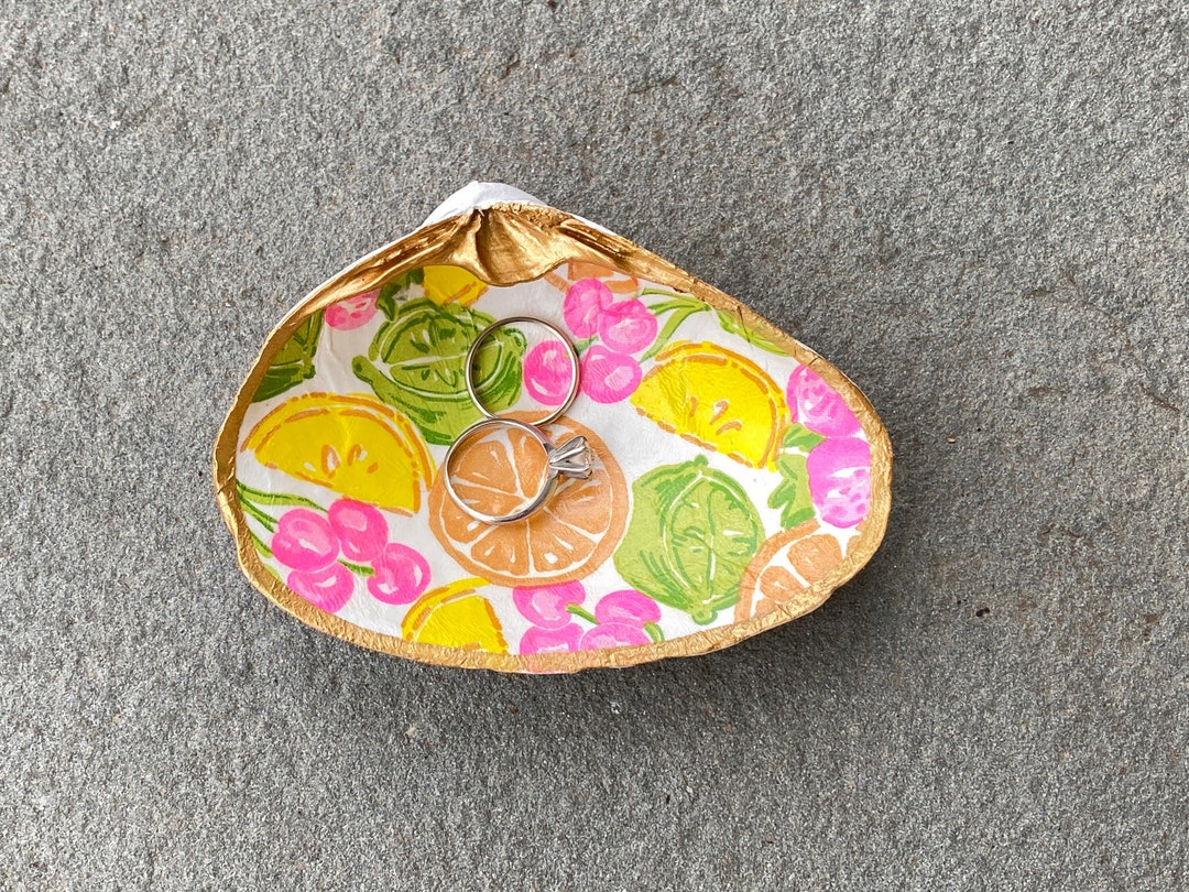 Medium Gold Rimmed Neon Citrus Cherry Lemon Tangerine Orange Lime ...