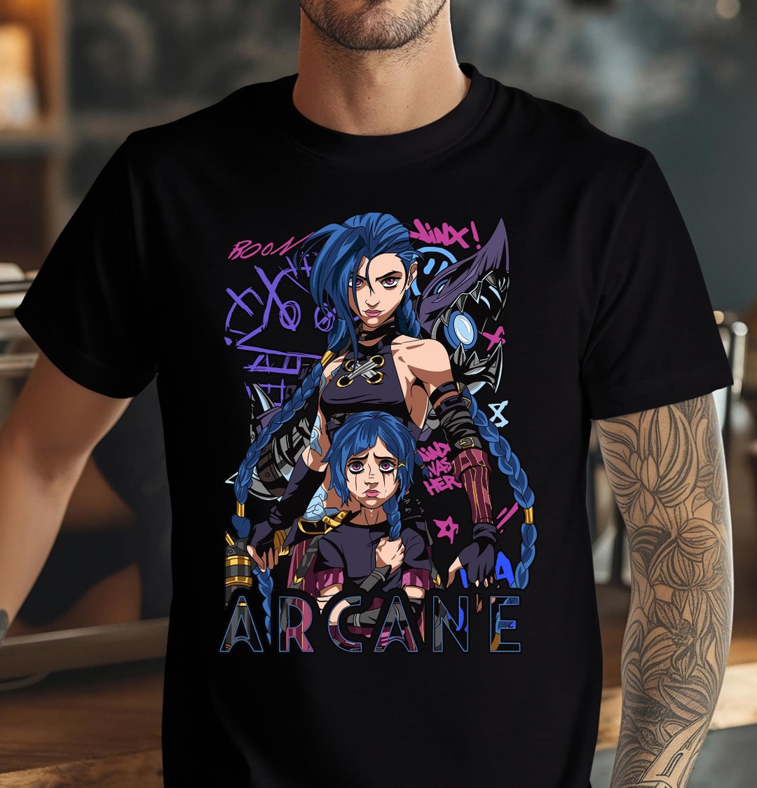 Jinx Shirt, League of Legends Shirt, Anime Graphic Tee, Streetwear ...