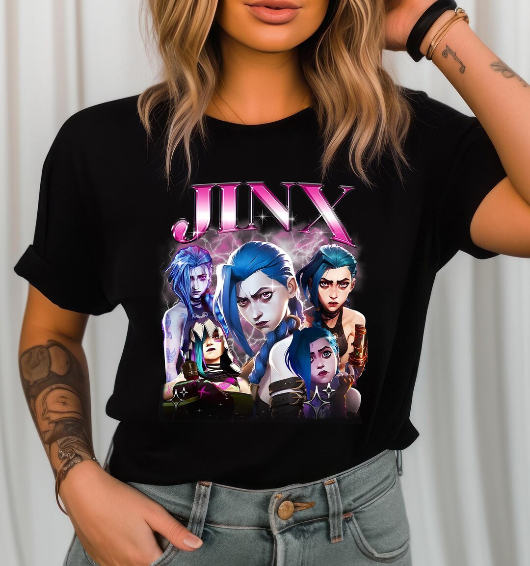 Jinx Shirt, League of Legends Shirt, Anime Graphic Tee, Video Game ...