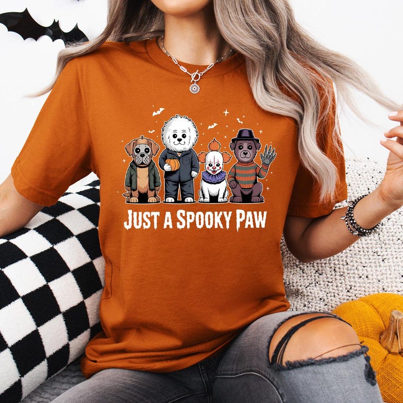 Spooky Dogs Halloween Shirt, Horror Movie Dog Tee - Etsy