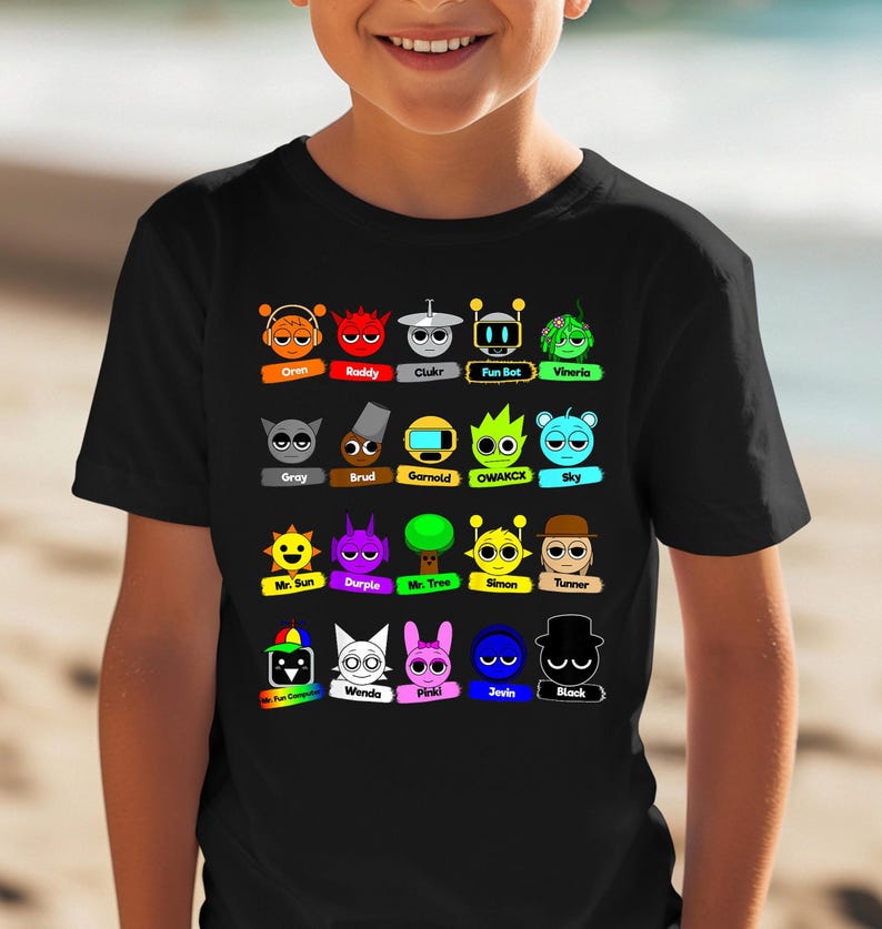 Sprunki Game Shirt, Sprunki Fan Tee, Sprunki Shirt for Boy, Roblox Cool ...