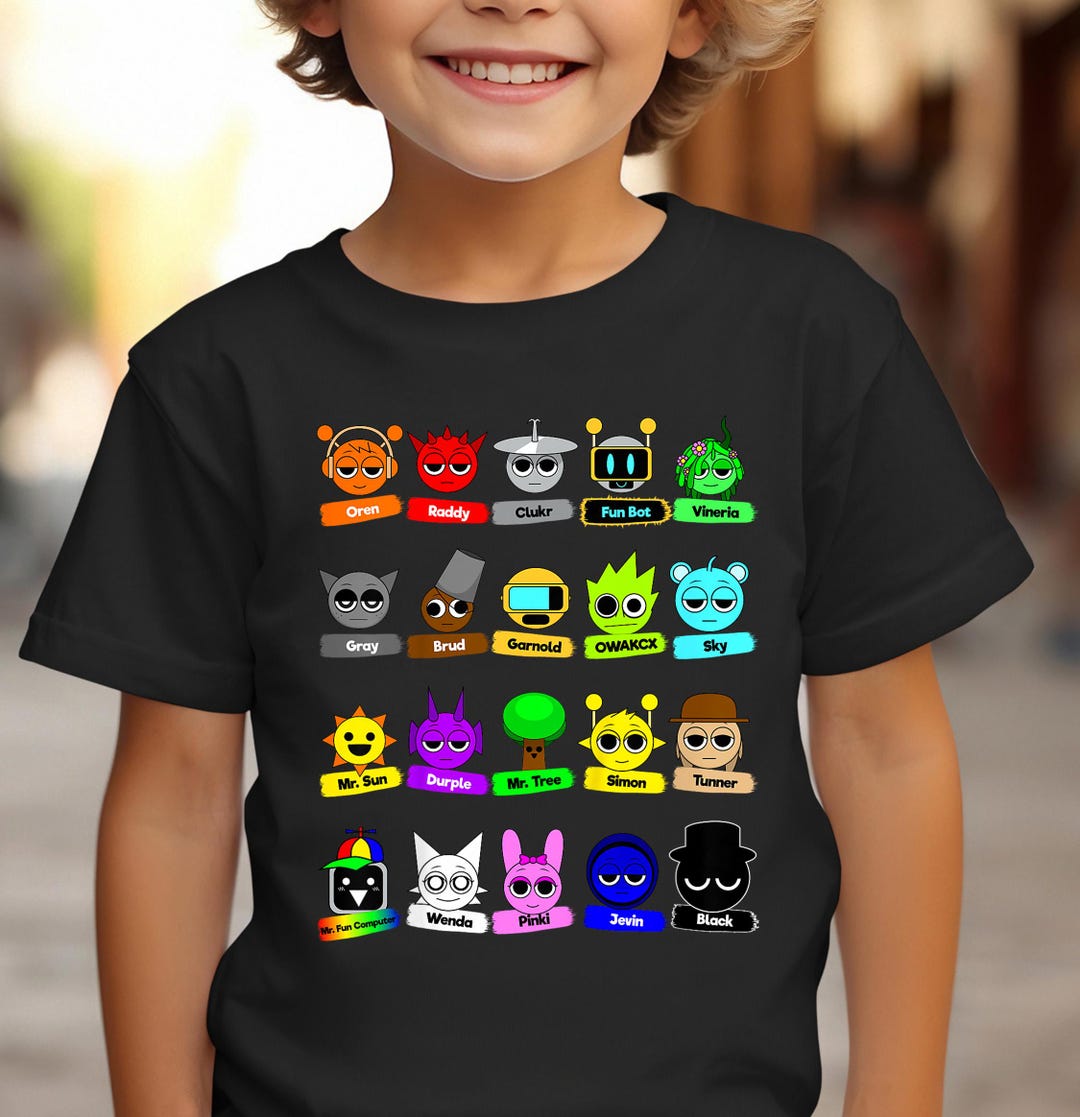 Sprunki Game Shirt, Sprunki Fan Tee, Sprunki Shirt for Boy, Roblox Cool ...