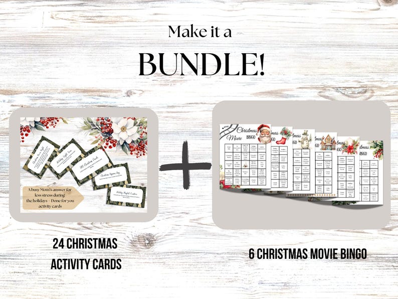Christmas Movie Bingo Game – Fun Holiday Activity, Reusable & Laminated ...