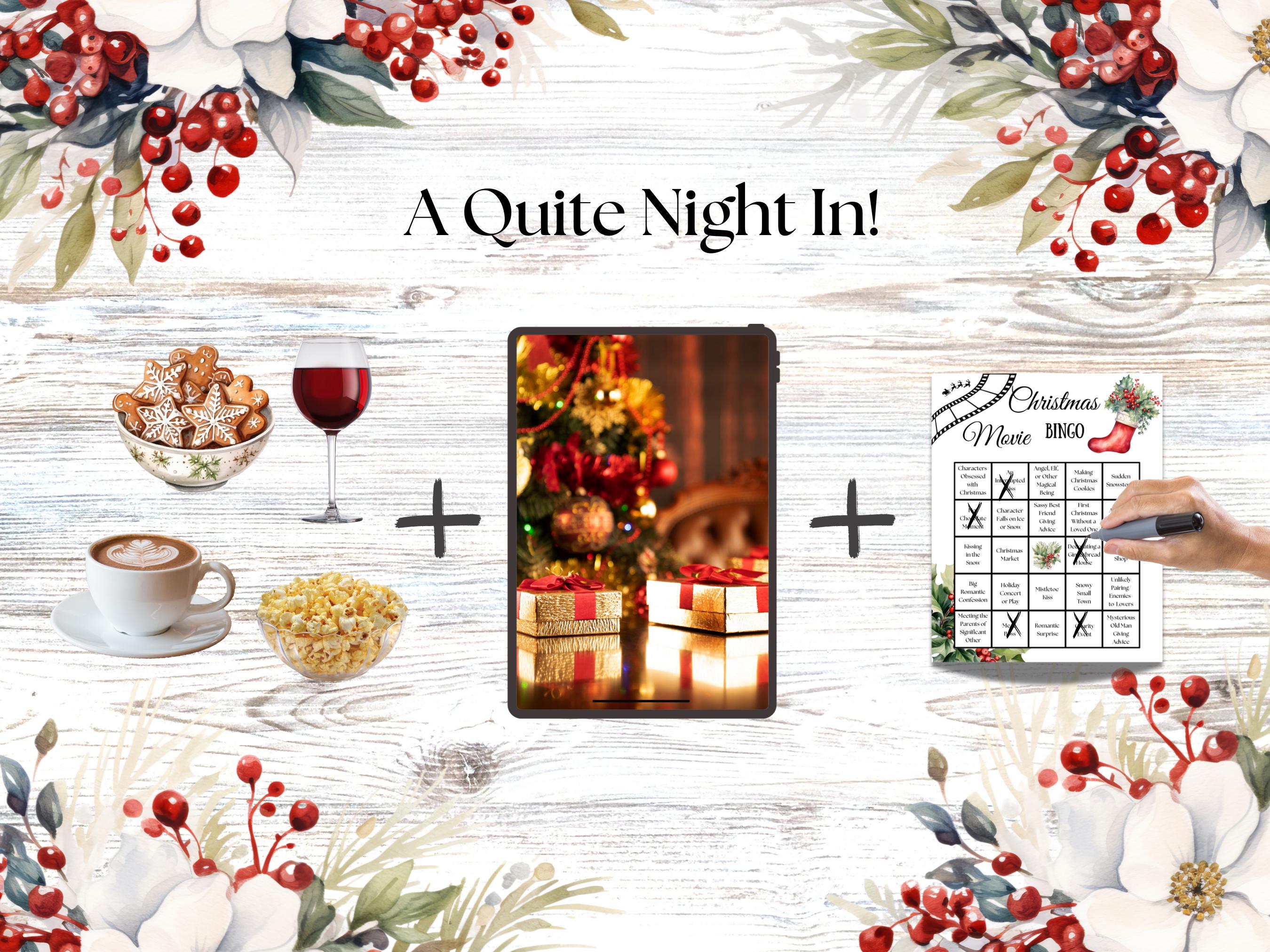 Christmas Movie Bingo Game – Fun Holiday Activity, Reusable & Laminated ...
