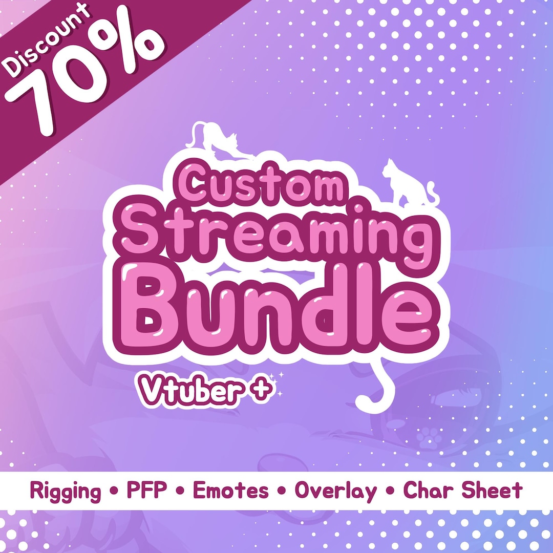 Vtuber Bundle Custom Stream Pack | Emotes, PFP, Overlays, Panels ...