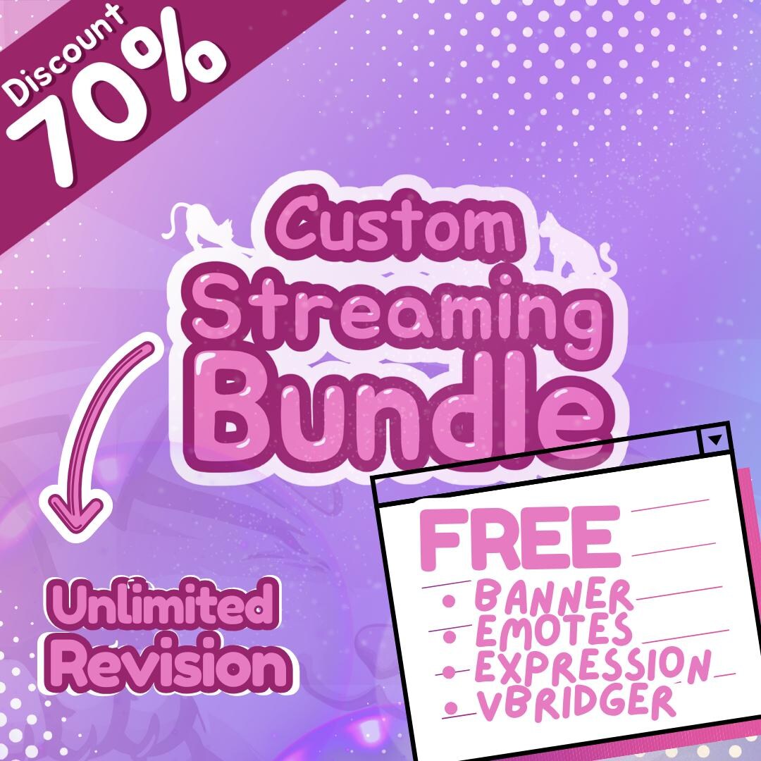 All-in-one Custom Vtuber Bundle – PFP, Emotes and Overlays for Twitch ...