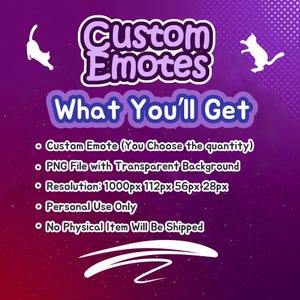 Custom Vtuber Emotes | Twitch & Discord Emoji Set | Chibi Kawaii Furry ...