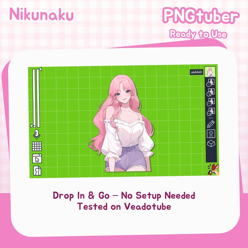 Peachy Darling Pngtuber Model – Soft Pastel Anime Girl Vtuber for ...