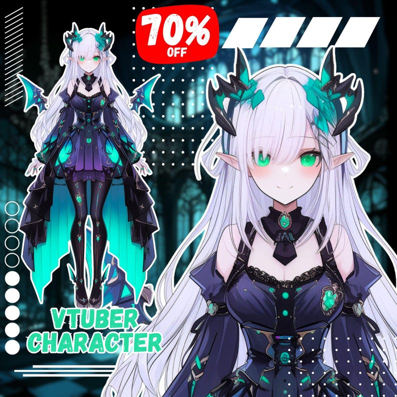 Custom Vtuber Model Live2d Vtuber Avatar for Twitch, Youtube & Vtube ...