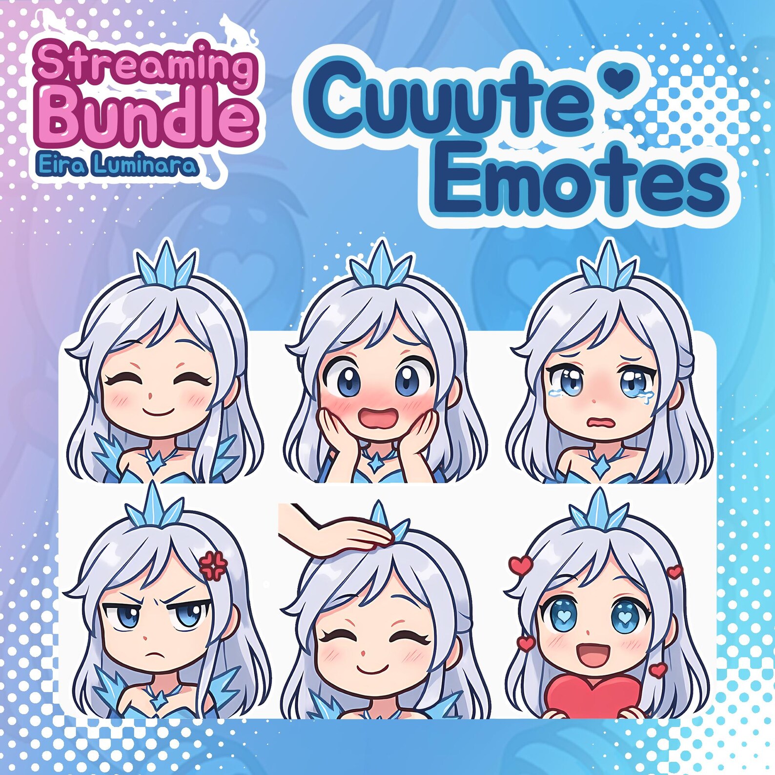Live2d Vtuber Model: Eira Luminara - Rigged Avatar, Emotes Bundle ...