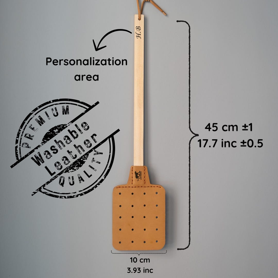 Leather Fly Swatter – Handmade Elegant Home Pest Control Tool - Etsy