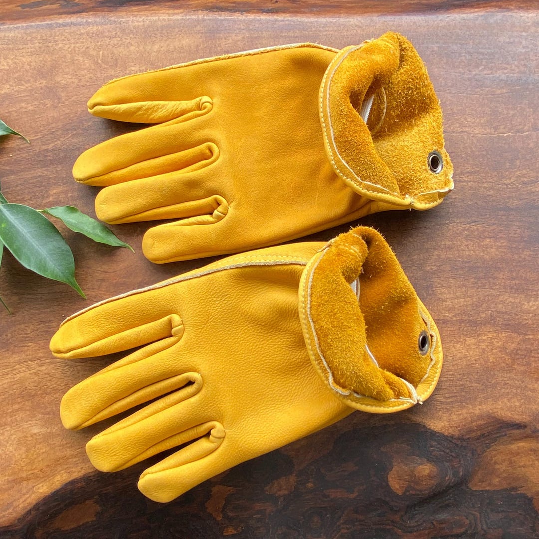 Bushcraft Leather Gloves Fire Resistant Leather Gloves Elegant Leather ...