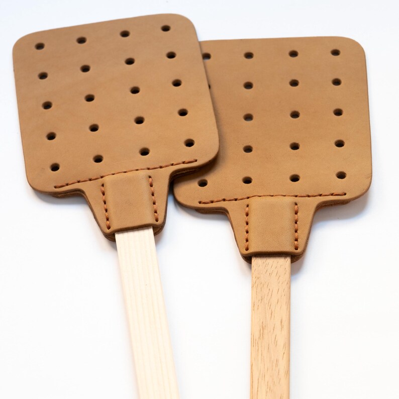 Elegant Leather Fly Swatter Durable & Stylish Bug Remover for Home Gift ...