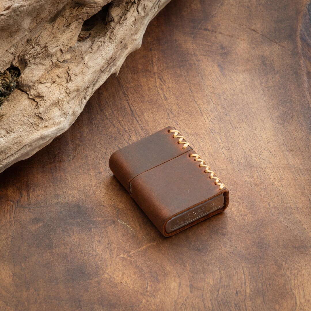 Leather Zippo Sleeve Timeless Design Zippo Leather Sleeve Genuine ...