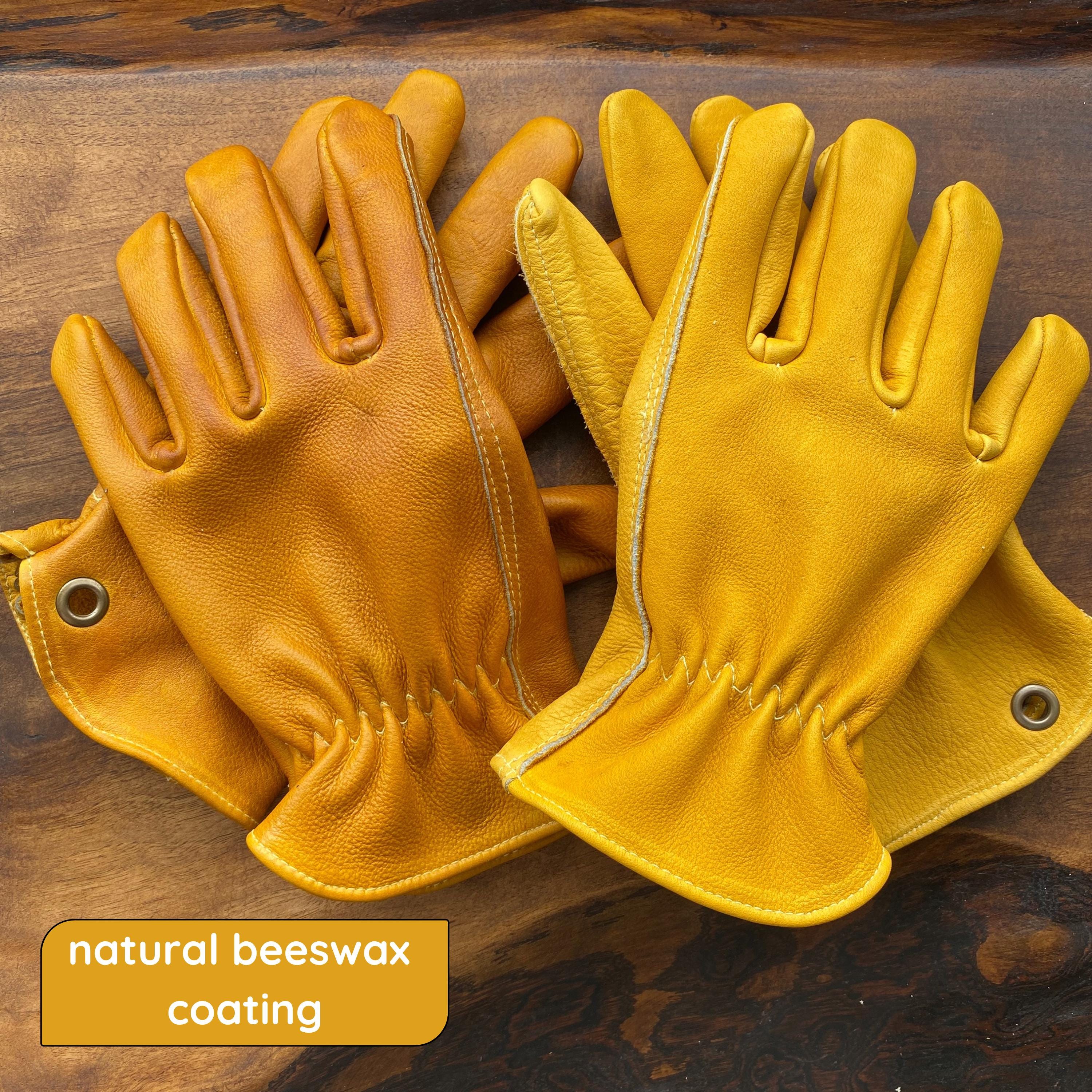 Handmade Leather Bushcraft Gloves – Waterproof Cowhide Camping - Etsy