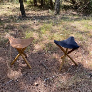 Handmade Leather Tripod Stool – Viking Style Folding Chair - Etsy