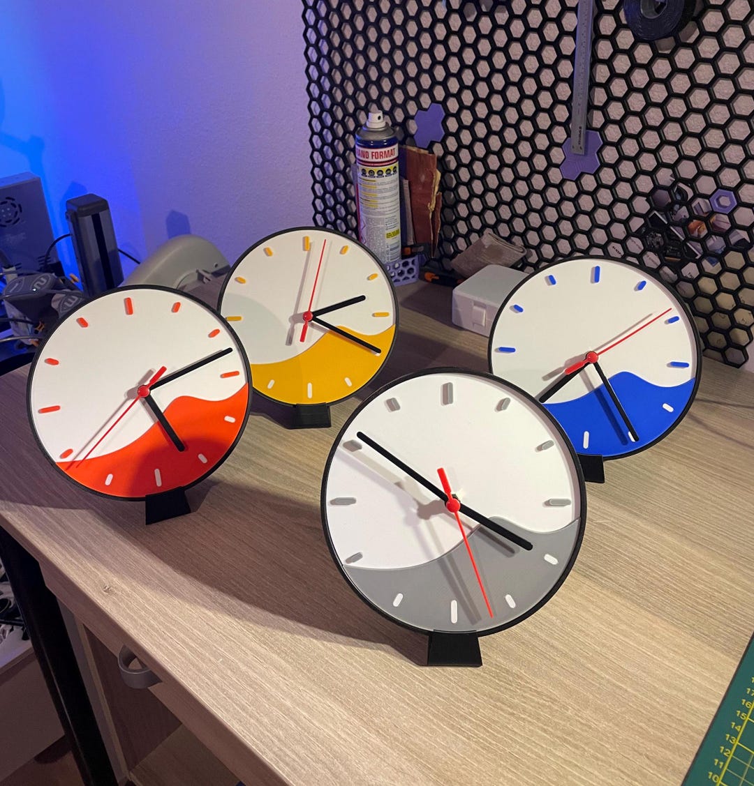Wavy Design 3D Printed Clock - Etsy UK