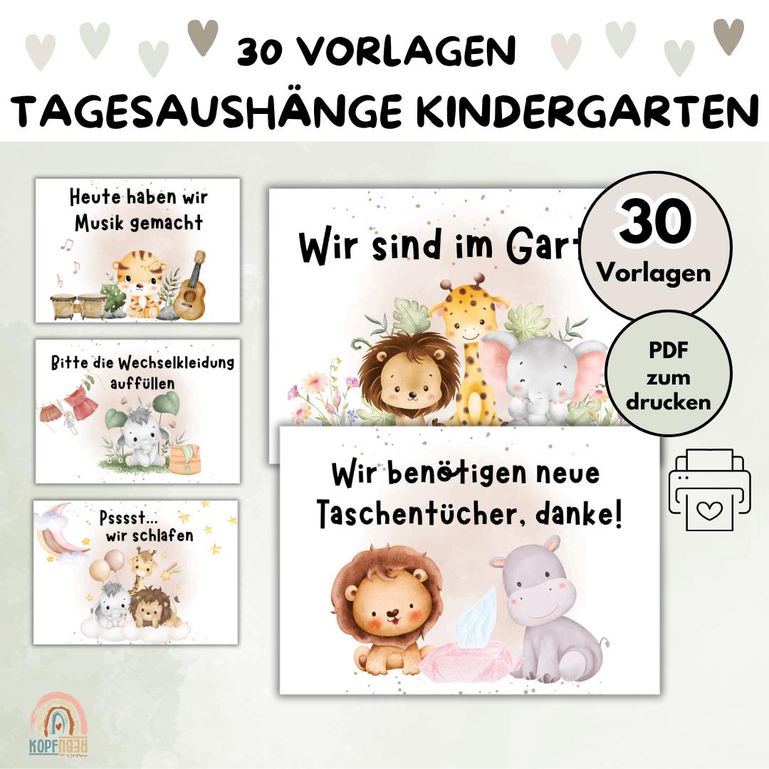 30 Kindergarten Notice Templates | Information Board Daycare PDF | Door ...