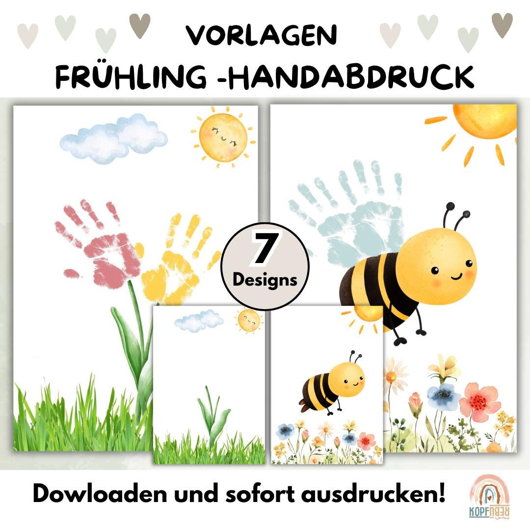 Handprint | PDF Template | Kindergarten | Spring | Daycare | Craft ...