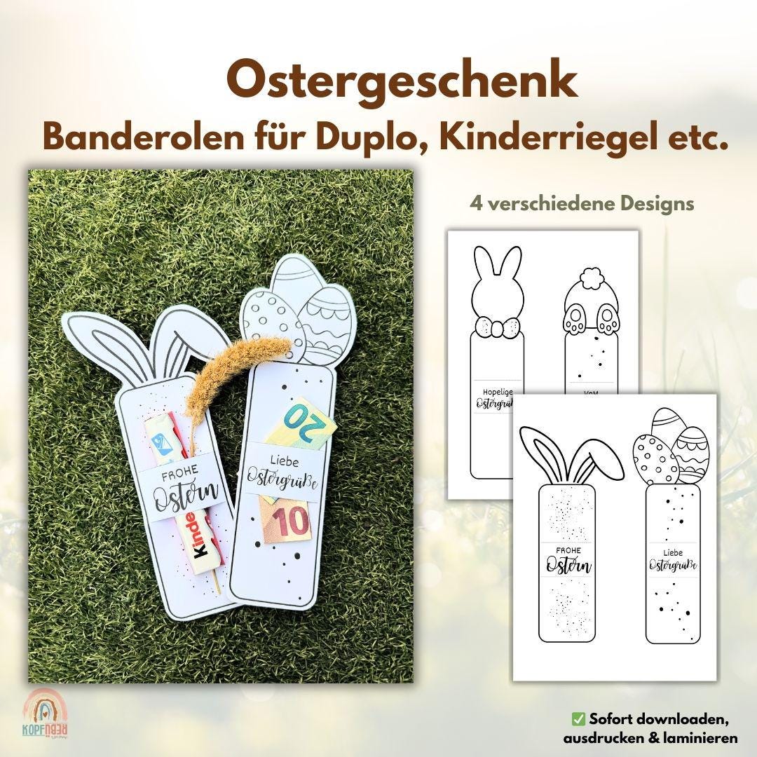 Easter Wrappers for Duplo & Kinder Bars | Easter Gift | Kindergarten ...