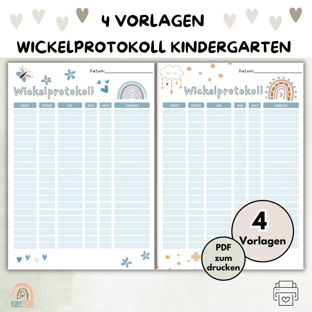 4 Diaper Changing Protocol Templates for the Nursery Templates for ...