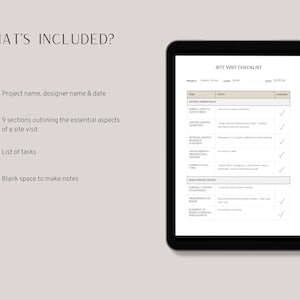 Site Visit Checklist | Interior Design Template | Interior Design Tools ...