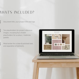 Minimalist Mood Board Template: Interior Design Presentation (A3, A4 ...