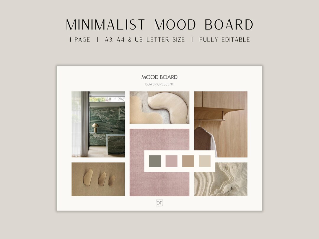 Minimalist Mood Board | Interior Designer Moodboard | Creative ...