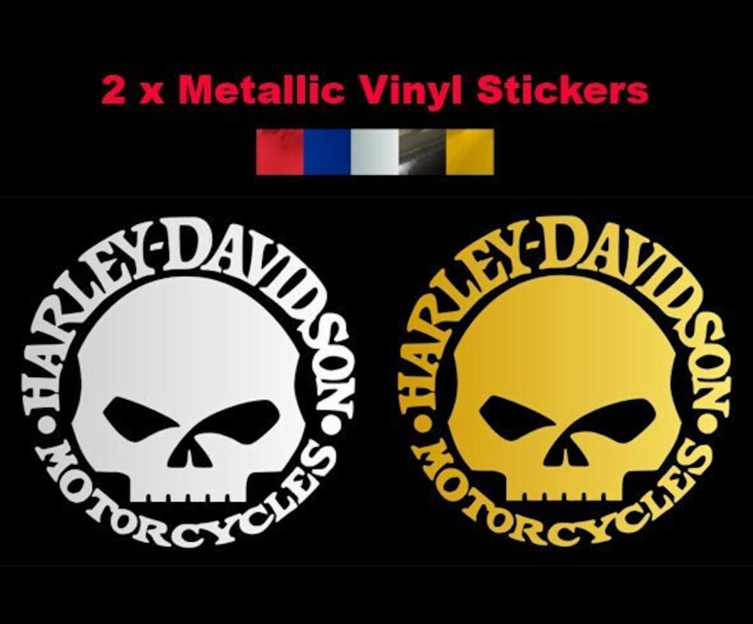 Harley Davidson Willie G Metallic Finish Stickers X 2 - Etsy