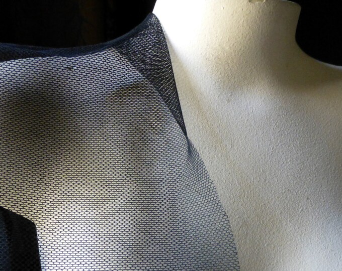 SAMPLE Bobbinet Cotton Tulle in BLACK From England for Lining Corsets ...
