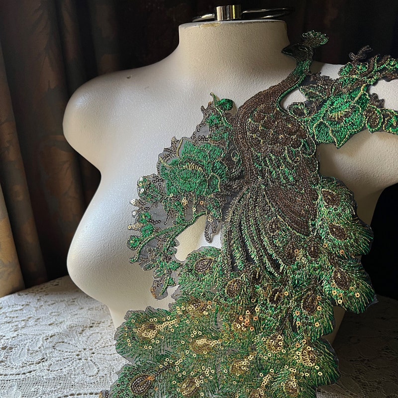 Peacock Applique - Etsy