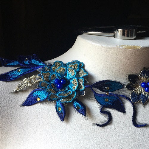 GOLD 3D Applique Lace for Grad Gowns Lyrical Dance Ballet - Etsy