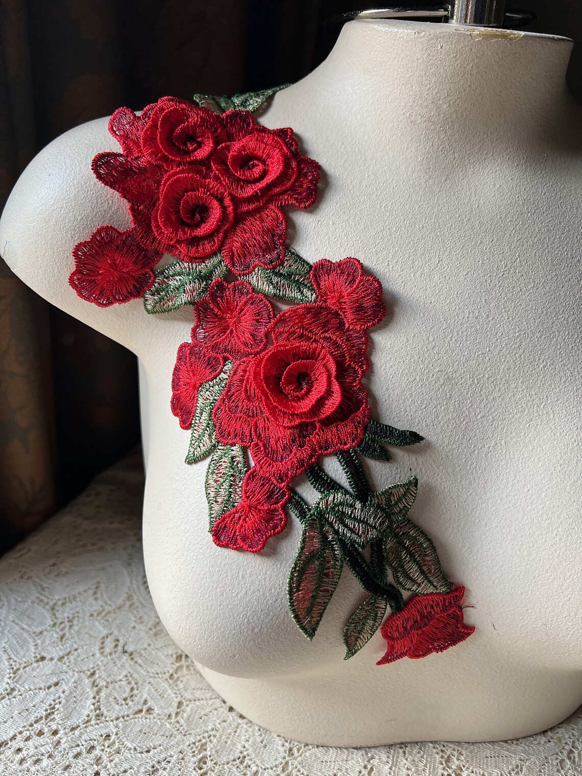 RED Rose Applique 3D Lace for Lyrical Dance Garments Costume - Etsy