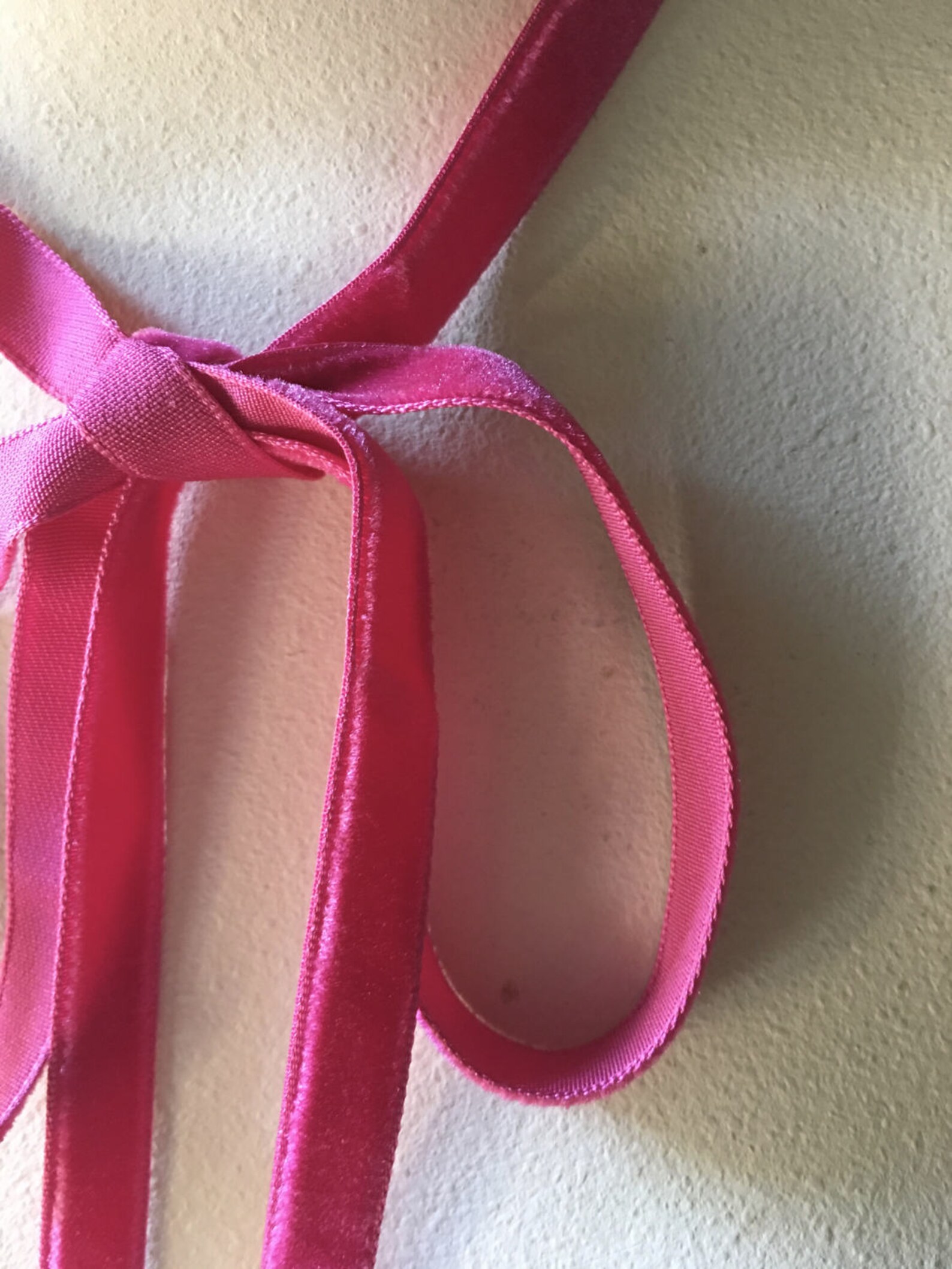 3 Yds. HOT Pink Velvet Ribbon 3/8 Wide for Bridal - Etsy
