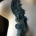 Hunter Green Beaded Lace Applique Pair for Bridal, Sashes, Headbands ...