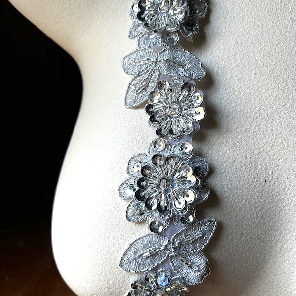 Embroidered Silver Trim - Etsy
