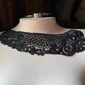 Single Black Lace Collar RBG Applique Made in USA Lace Jewelry, Costume ...