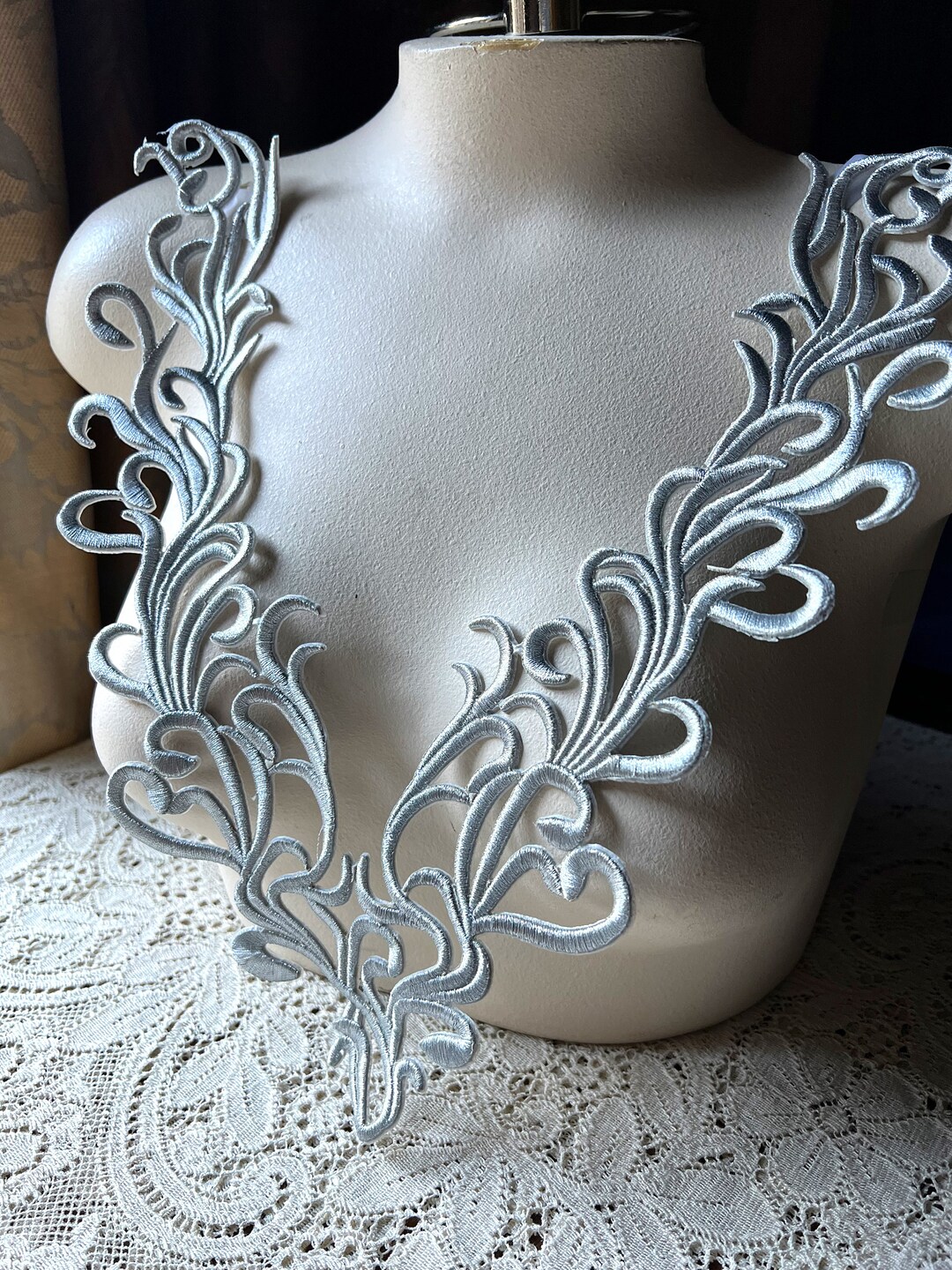 SILVER Applique Metallic Iron on for Lyrical Dance, Cosplay, Costumes ...