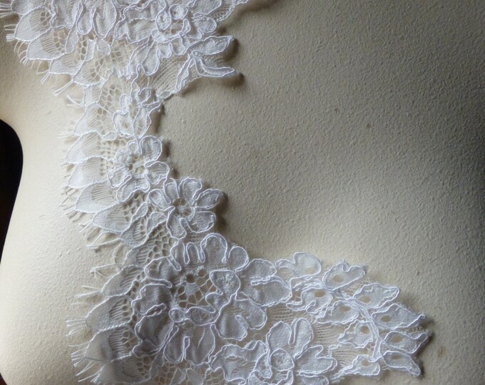 Off White Eyelash Corded Lace for Bridal Veils Borders - Etsy
