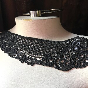 Single Black Lace Collar RBG Applique Made in USA Lace Jewelry, Costume ...