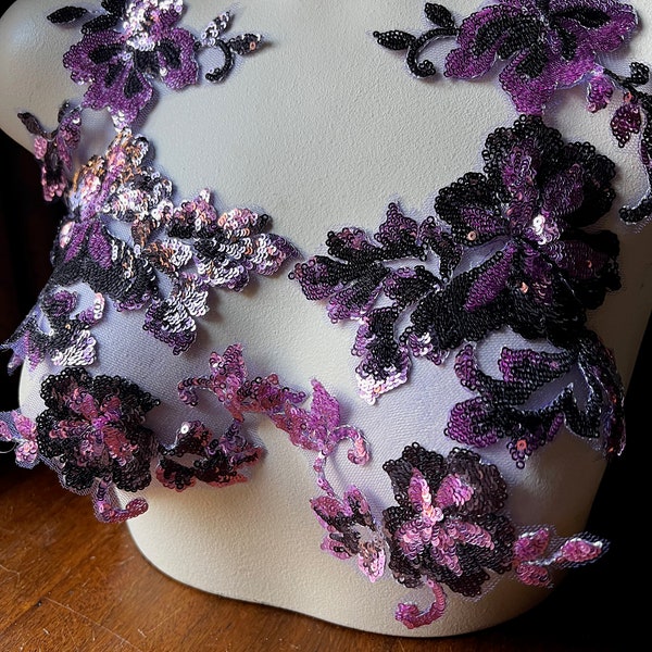 Purple Beaded Applique - Etsy