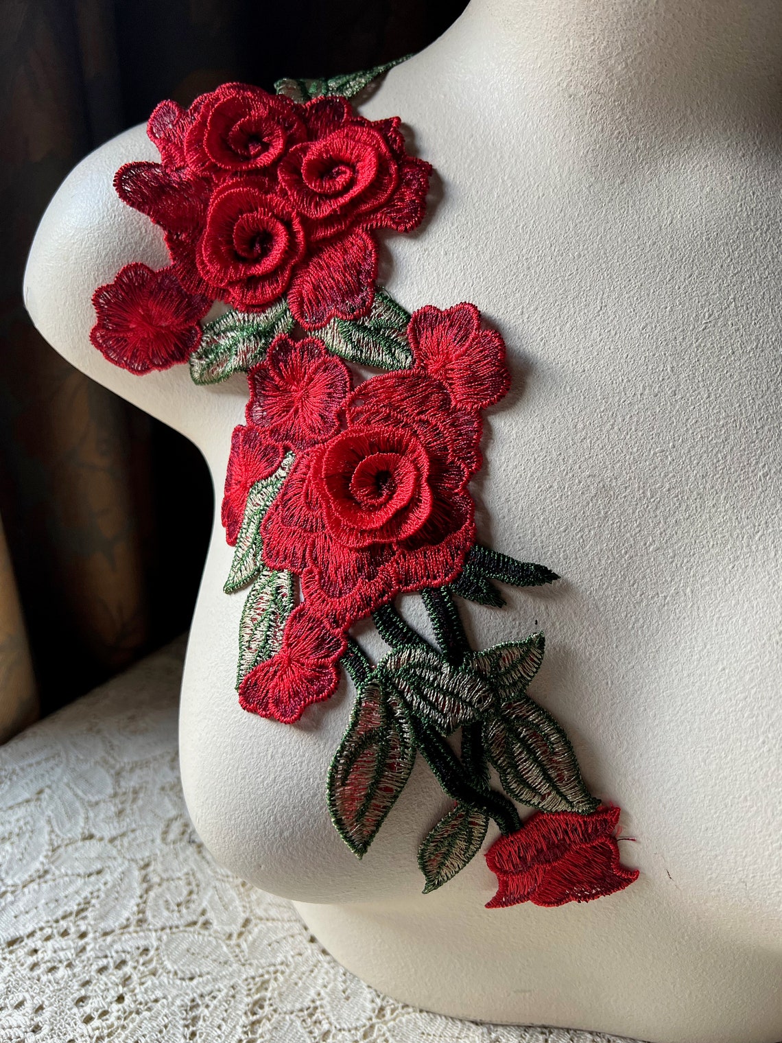 RED Rose Applique 3D Lace for Lyrical Dance Garments Costume - Etsy