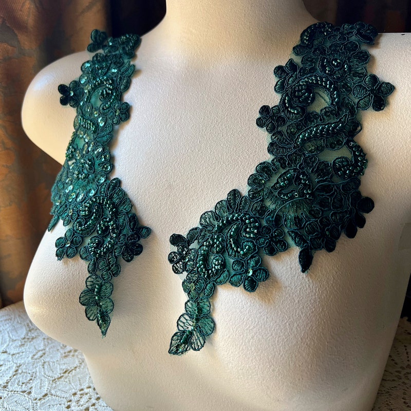 Green Lace Fabric - Etsy