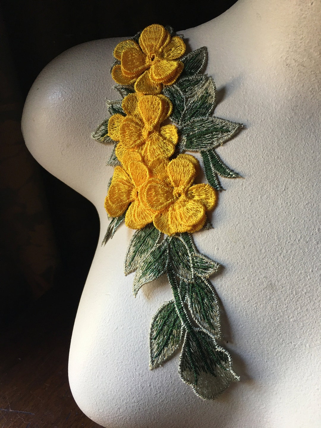 YELLOW ROSE 3D Applique for Garments, Costume Design CA 948 - Etsy