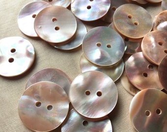 6 Abalone Buttons 44L 28mm for Knitting, Jewelry, Garments, Crafts BU ...