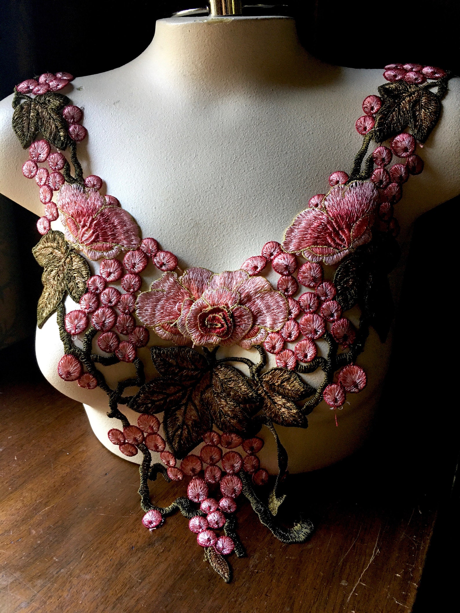 ROSE PINK Rose Applique 3D Lace for Garments Costume Design - Etsy Canada