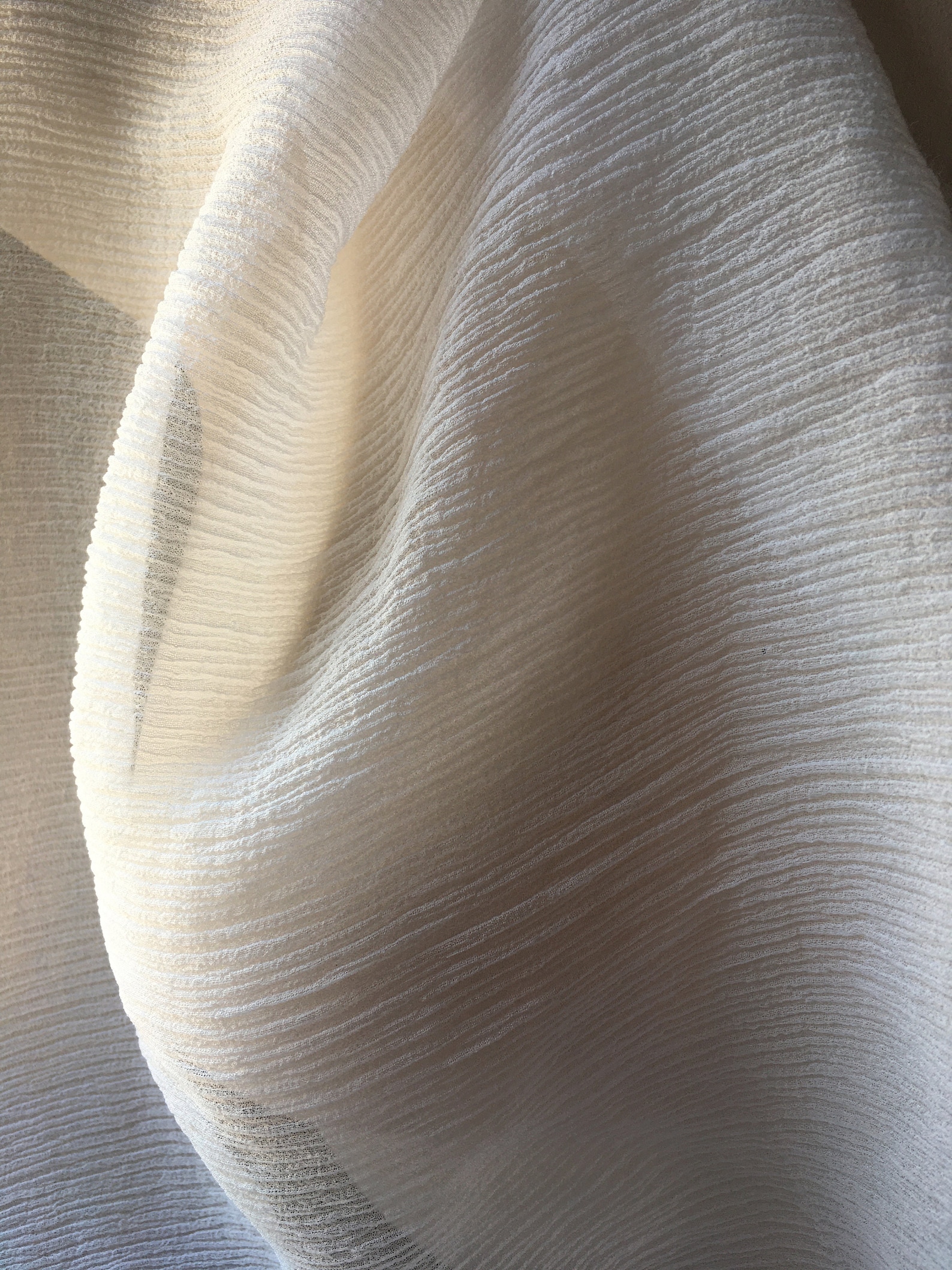 100% IVORY SILK Chiffon Crinkle Fabric for Bridal Garments - Etsy