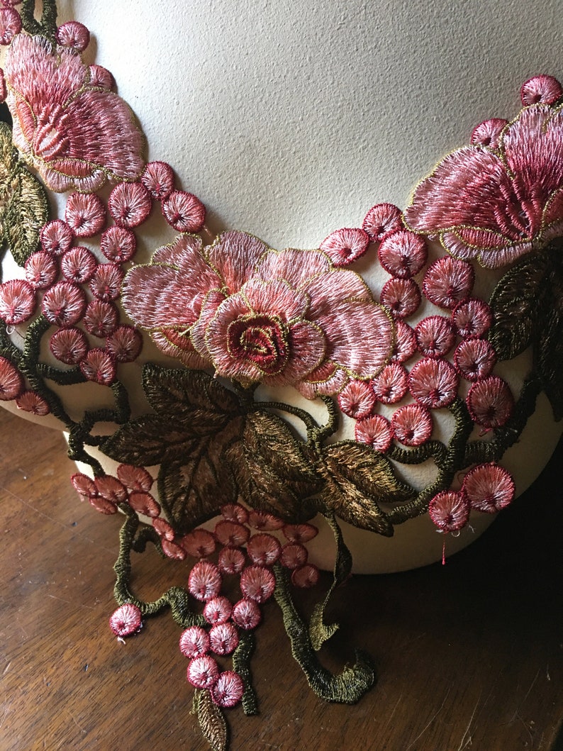 ROSE PINK Rose Applique 3D Lace for Garments Costume Design - Etsy Canada