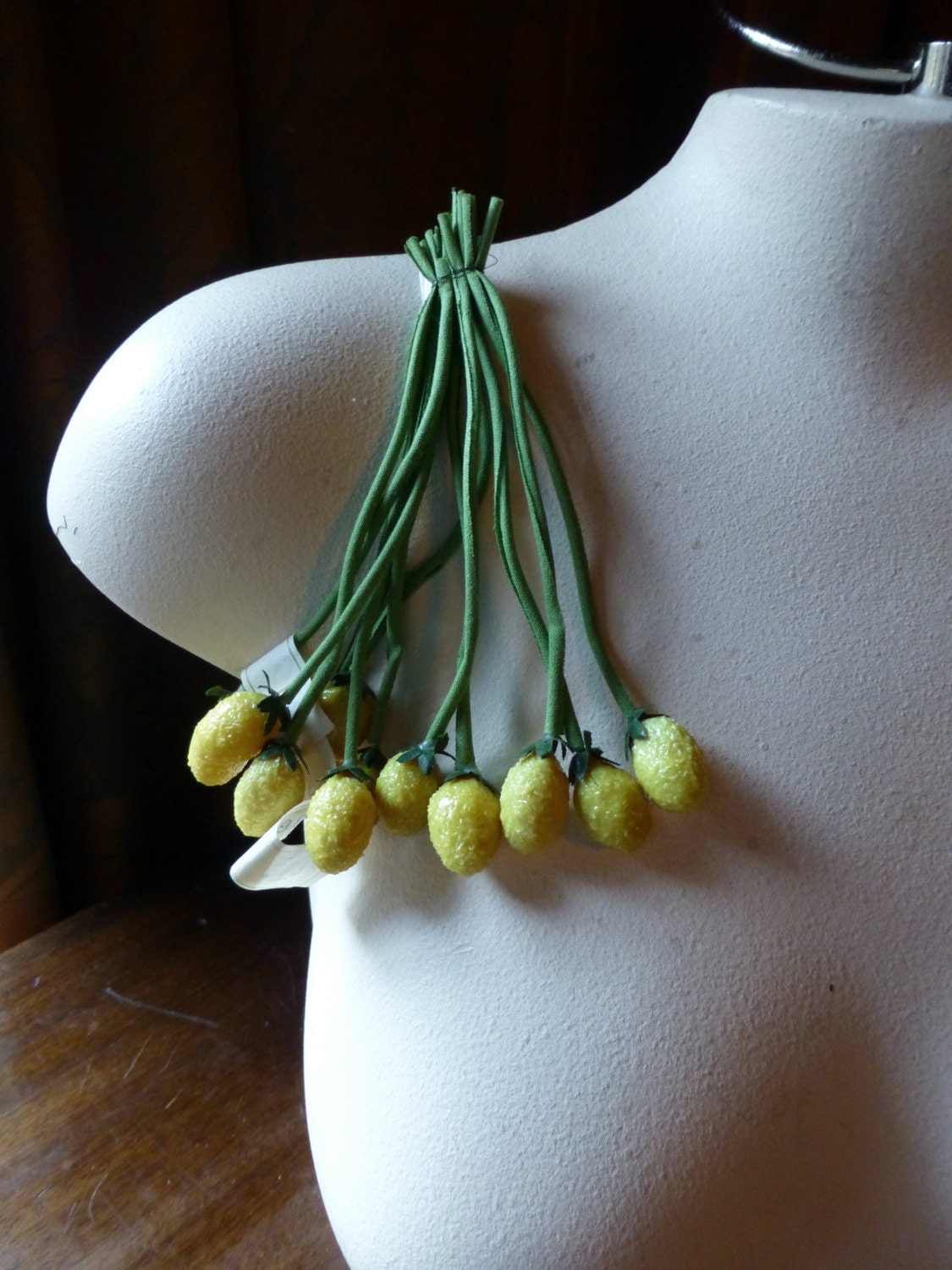 Yellow Berry Cluster Vintage in Yellow for Bridal - Etsy